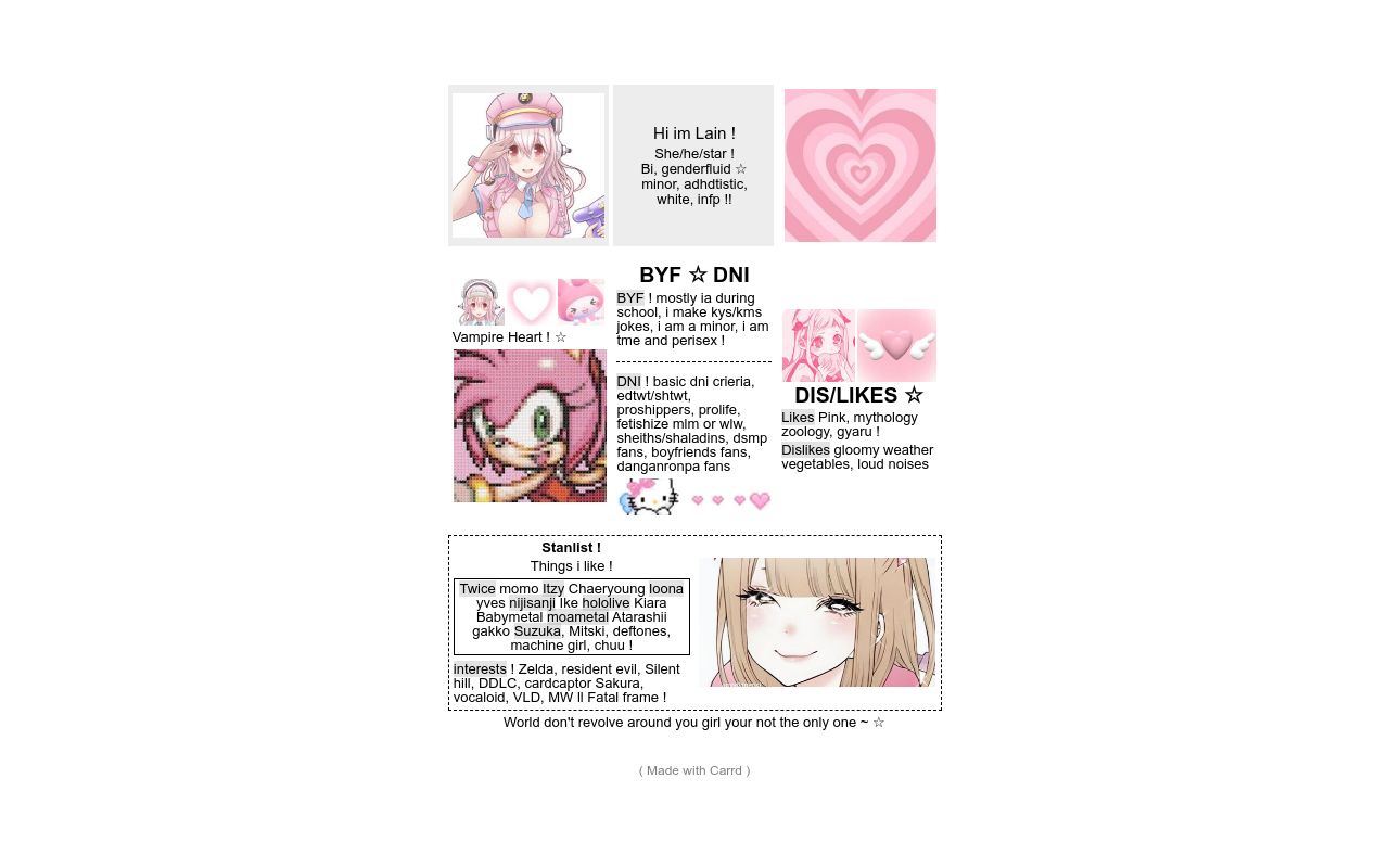 Lain’s carrd